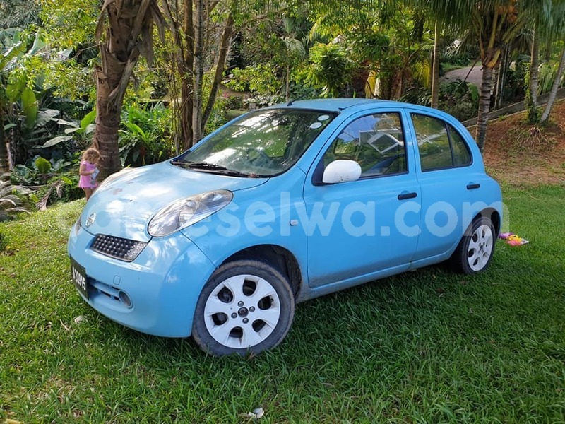 Buy used nissan march blue car in anse aux pins in east mahé - carseselwa