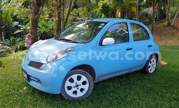 Buy used nissan march blue car in anse aux pins in east mahé - carseselwa